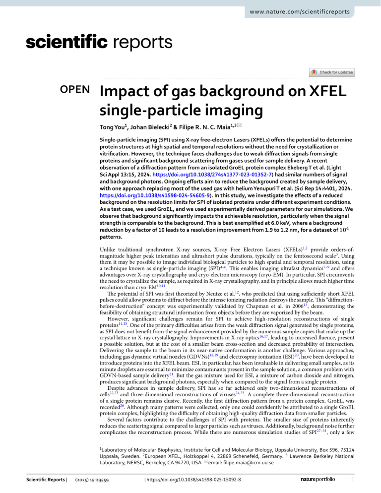 Impact of Gas Background on XFEL Single-Particle Imaging Resolution