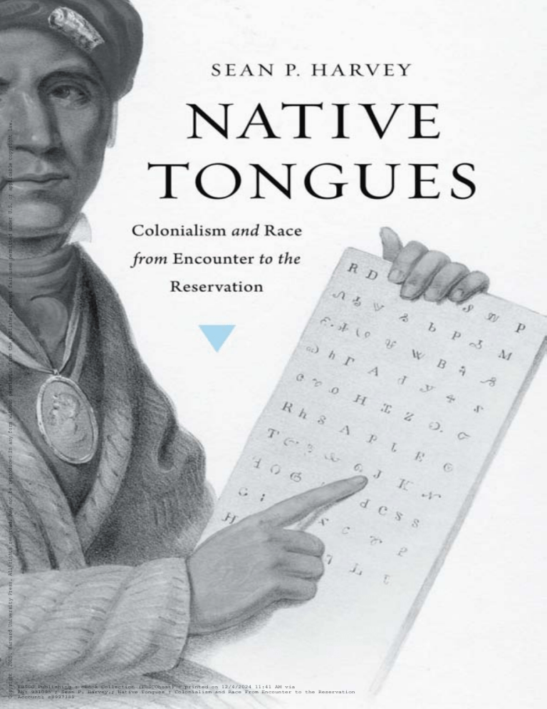 Native Tongues: Colonialism, Race, and Native American Languages History