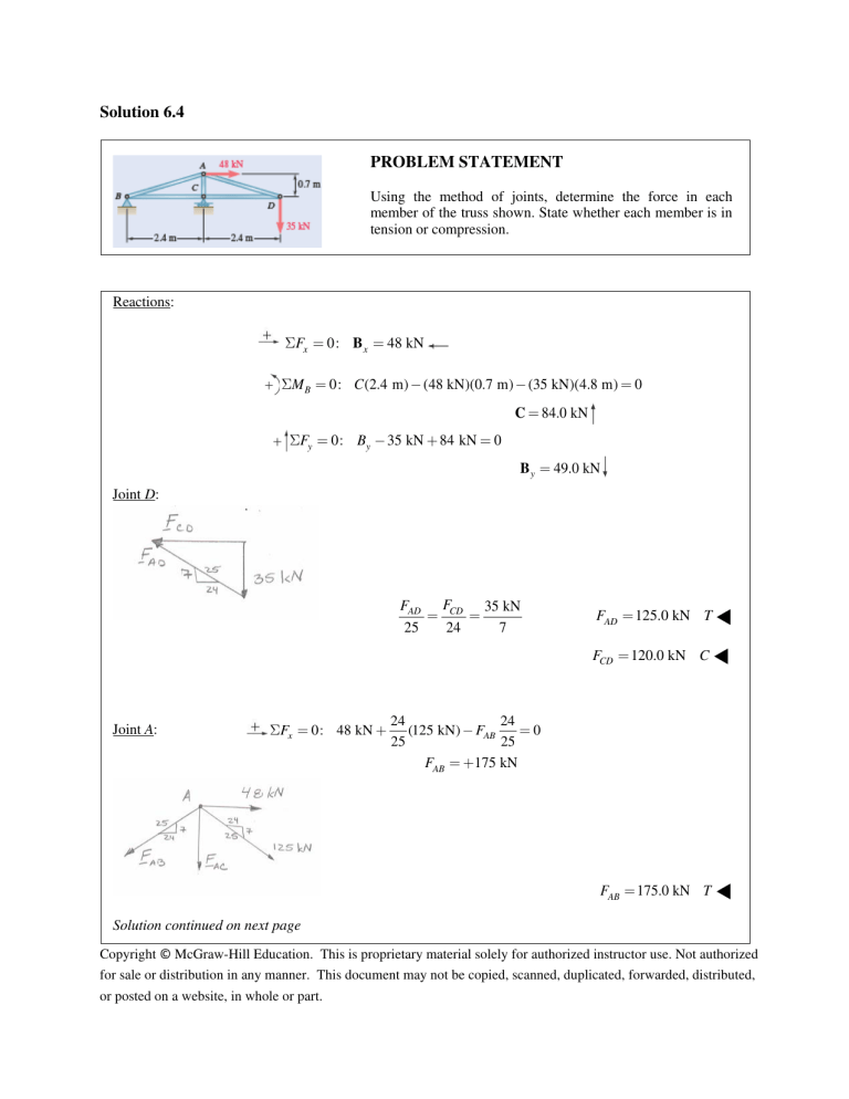 Truss Analysis Solutions: Method of Joints & Sections | Engineering
