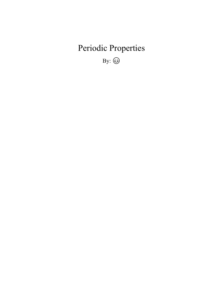 Periodic Properties Lab Report: Element Reactivity & Trends