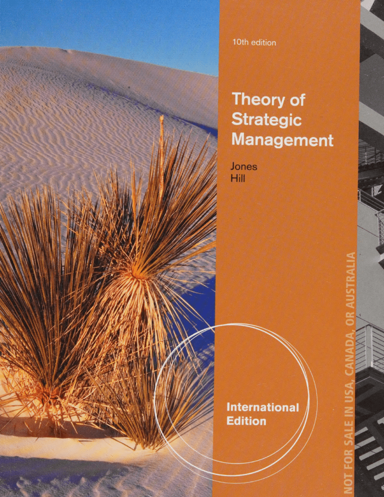 Theory of Strategic Management 10th Edition: Jones & Hill Textbook