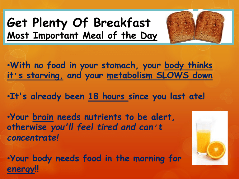 Healthy Eating & Nutrition Guide: Breakfast, MyPlate, Food Labels