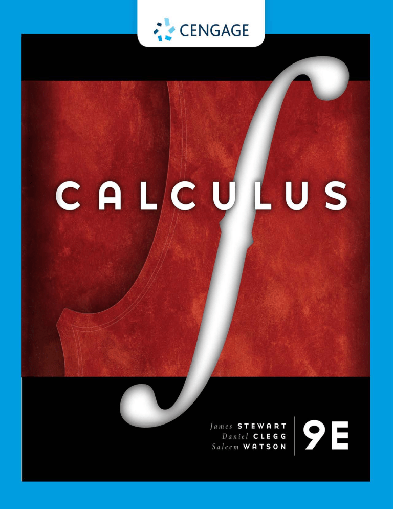 Calculus Ninth Edition Textbook: Math Formulas & Study Guide