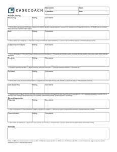 Case Interview Evaluation Form | CASECOACH