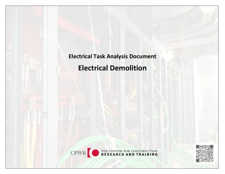 Electrical Demolition Task Analysis: Safety & Production Guidelines