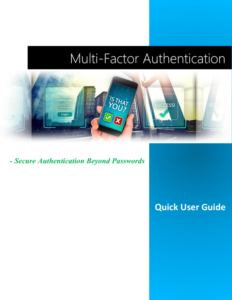 Multi-Factor Authentication User Guide | Secure MFA Setup