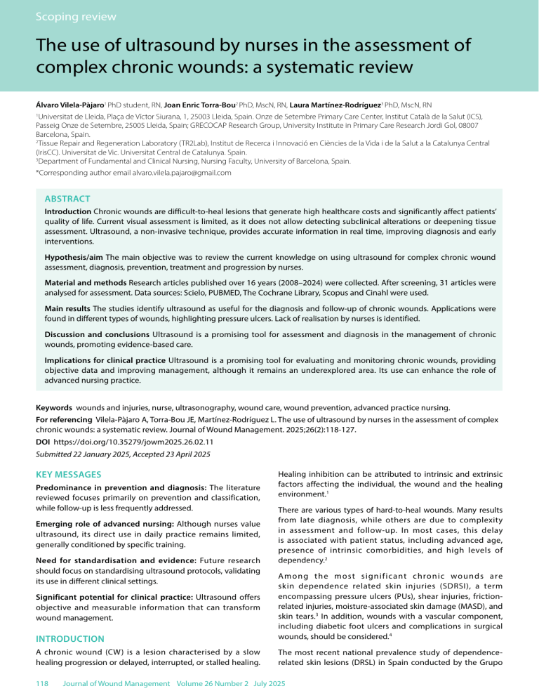 Ultrasound Use by Nurses in Chronic Wound Assessment: A Systematic Review