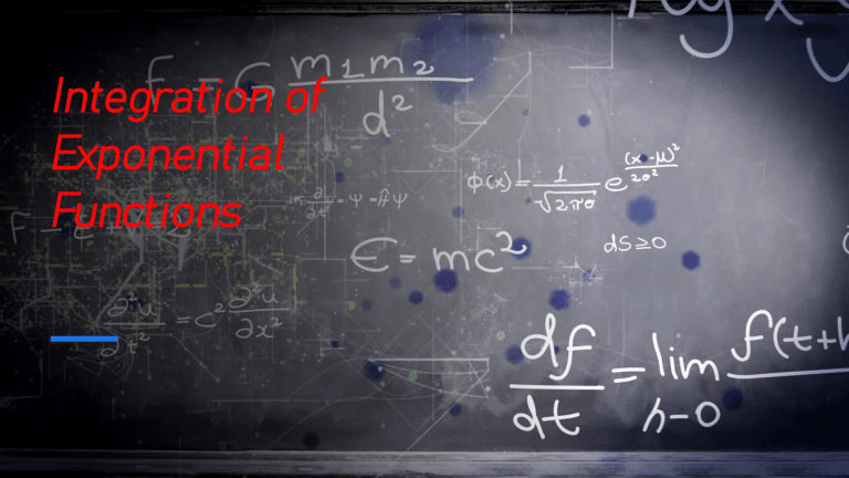 Integration of Exponential Functions: Calculus & Compounding
