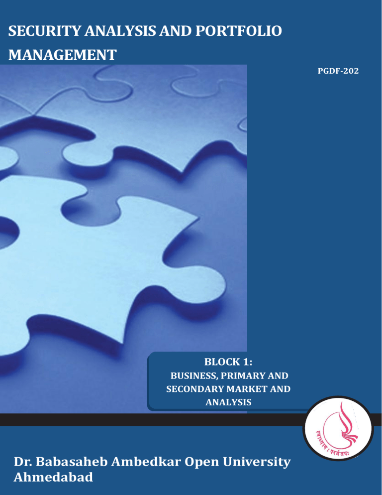 Security Analysis & Portfolio Management: Business & Market Analysis