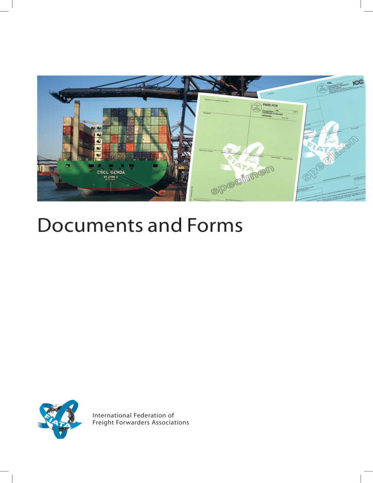 FIATA Documents & Forms: Freight Forwarder Certificates & Bills of Lading