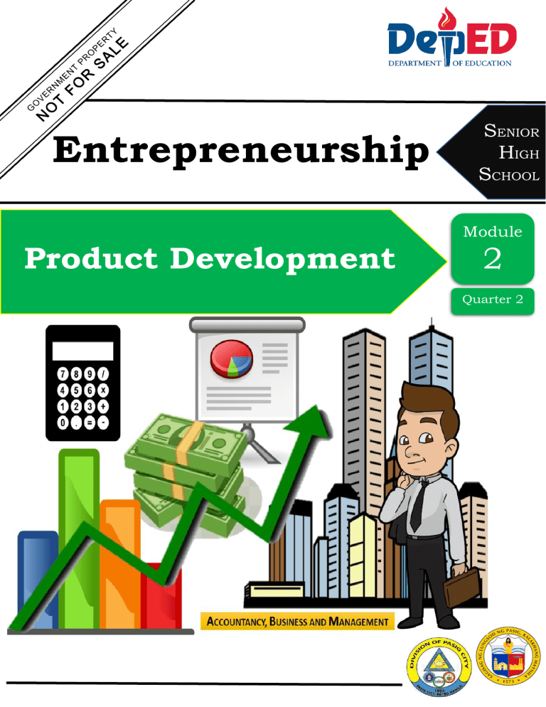 Entrepreneurship Module 2: Product Development for Senior High School