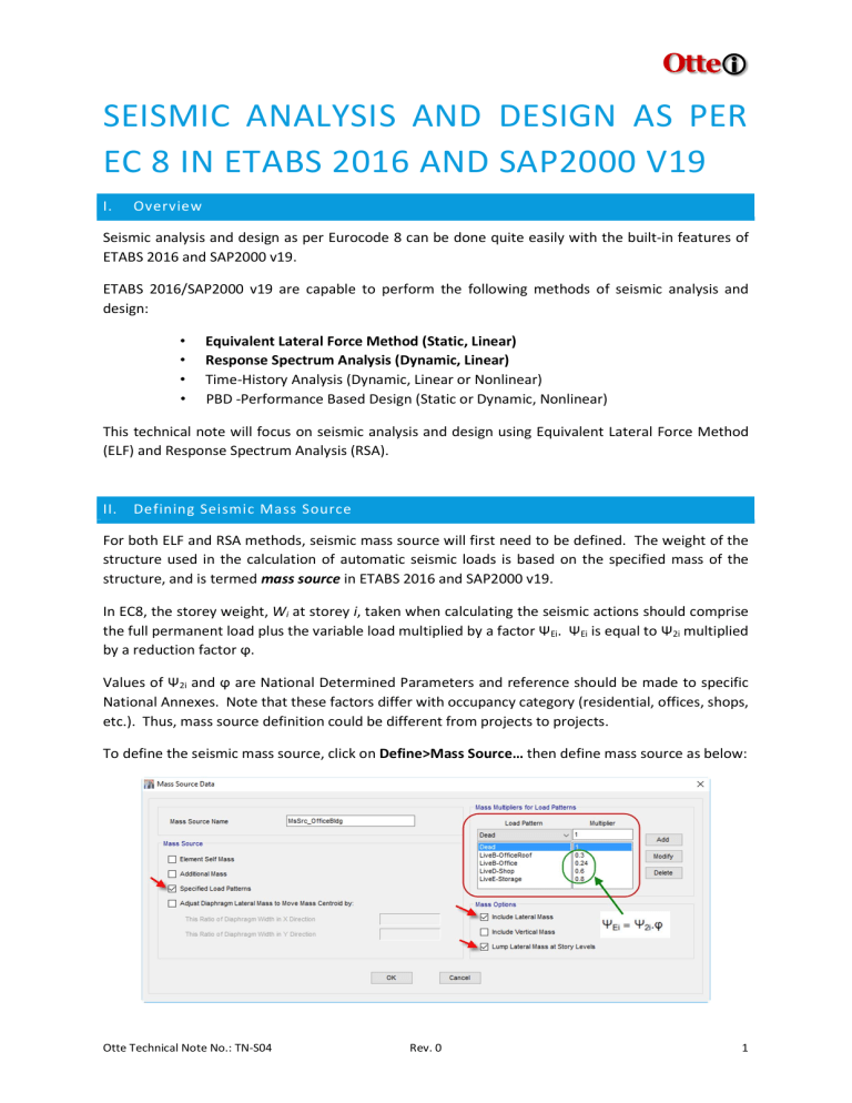 Seismic Analysis & Design EC 8 in ETABS 2016 & SAP2000 V19 Guide