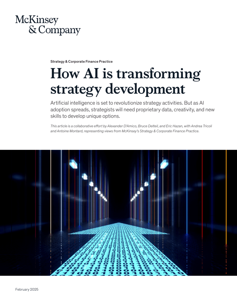 How AI is Transforming Strategy Development | McKinsey & Company