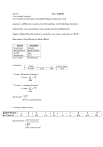 Ecological Sampling Lab Report