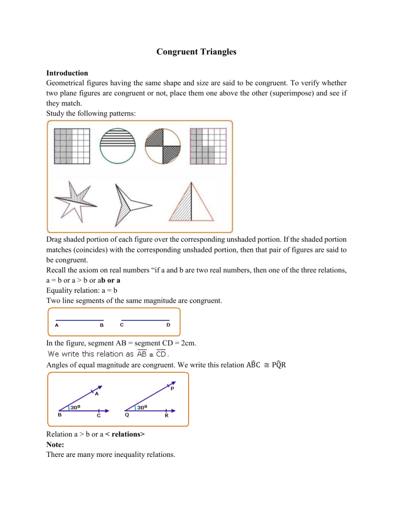 Congruent Triangles: Postulates, Theorems, and Proofs in Geometry