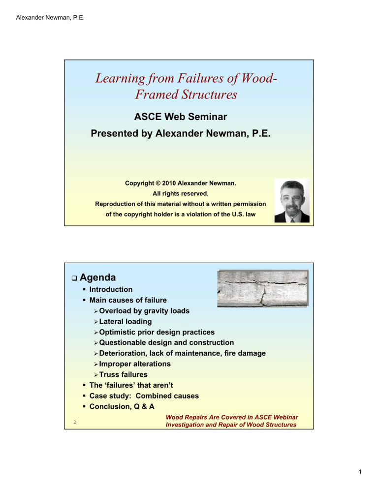 Learning from Failures of Wood-Framed Structures | ASCE Engineering