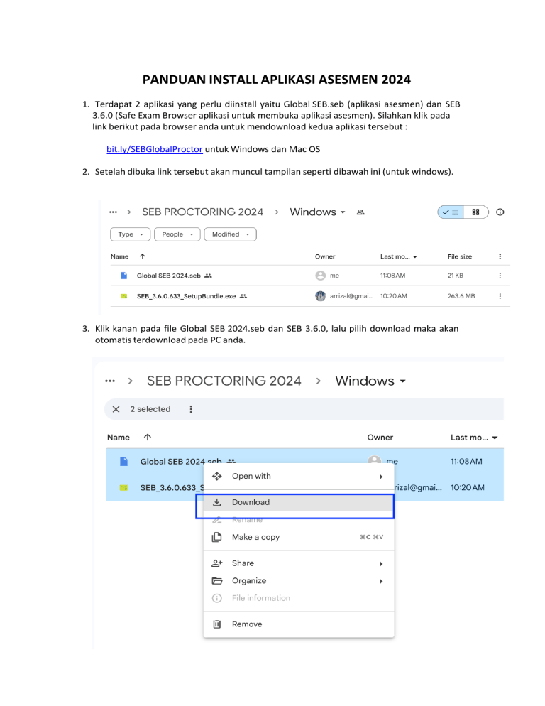 Panduan Instalasi Aplikasi Asesmen 2024 (Windows & Mac)
