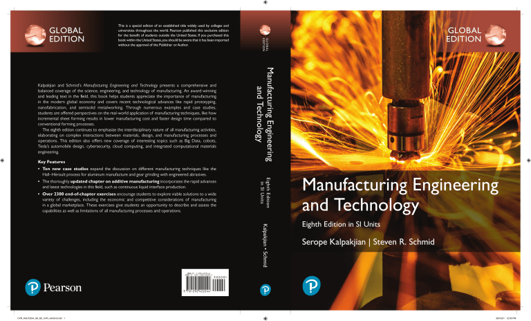 Manufacturing Engineering & Technology Textbook