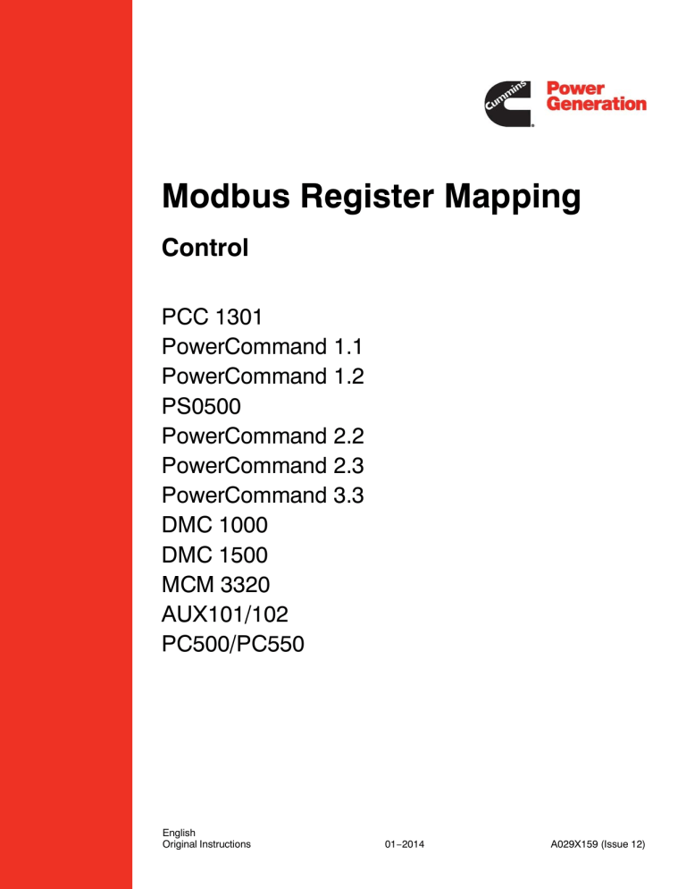 Cummins Modbus Register Mapping Guide