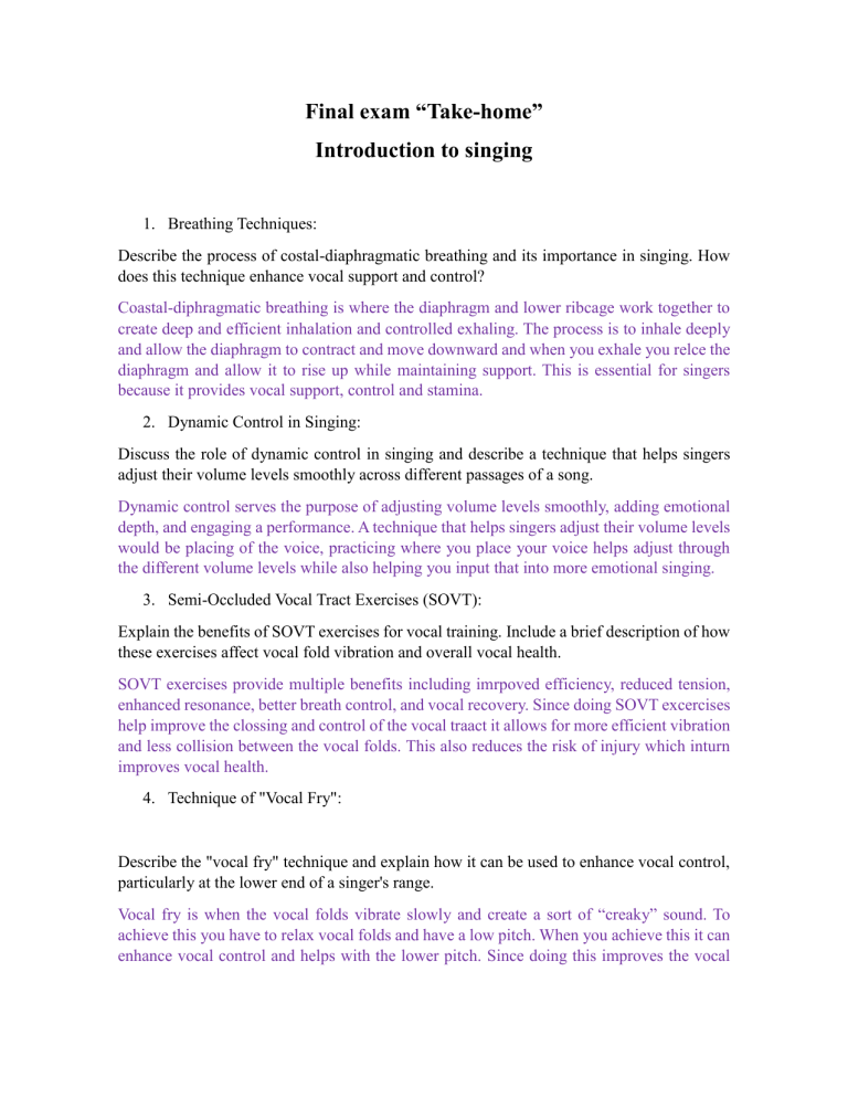 Singing Exam: Techniques, Vocal Health, Performance Review