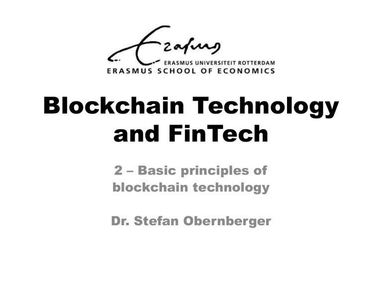 Blockchain Technology & FinTech: Basic Principles & Bitcoin Explained