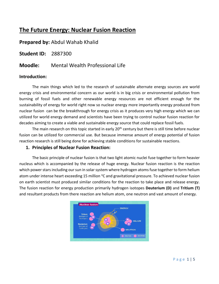 Nuclear Fusion Reaction: Future Energy, Challenges & Advantages
