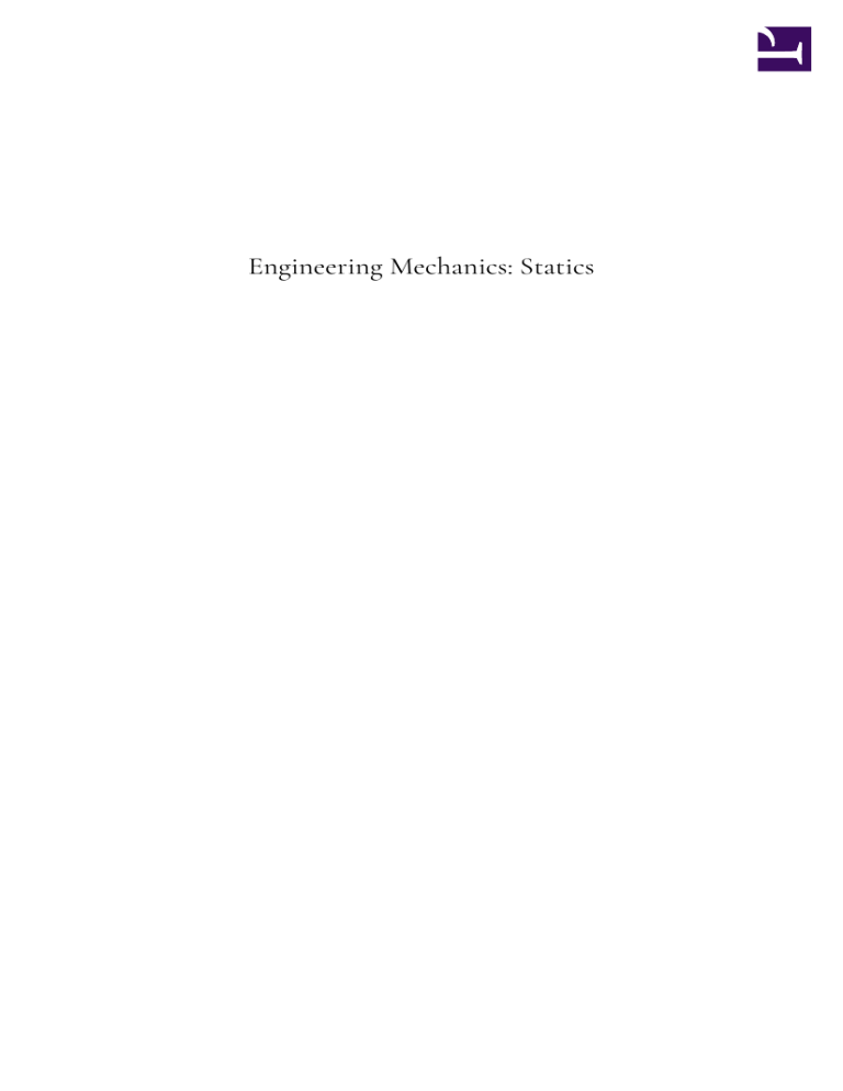 Engineering Mechanics: Statics Textbook - Introduction & Concepts