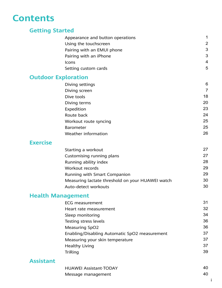 HUAWEI Watch User Manual: Getting Started & Features