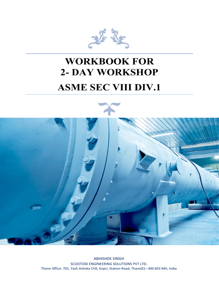 ASME Sec VIII Div.1 Pressure Vessel Design Workbook