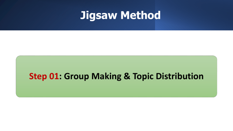 Jigsaw Method Steps: Cooperative Learning & Group Collaboration Guide