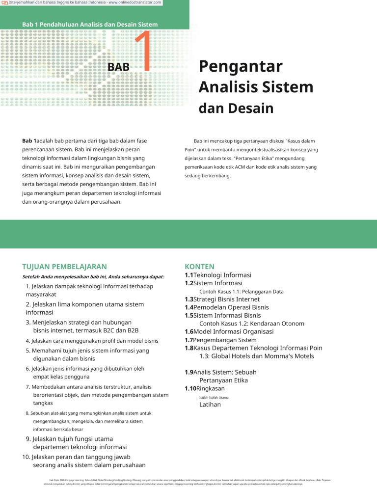 Pengantar Analisis dan Desain Sistem