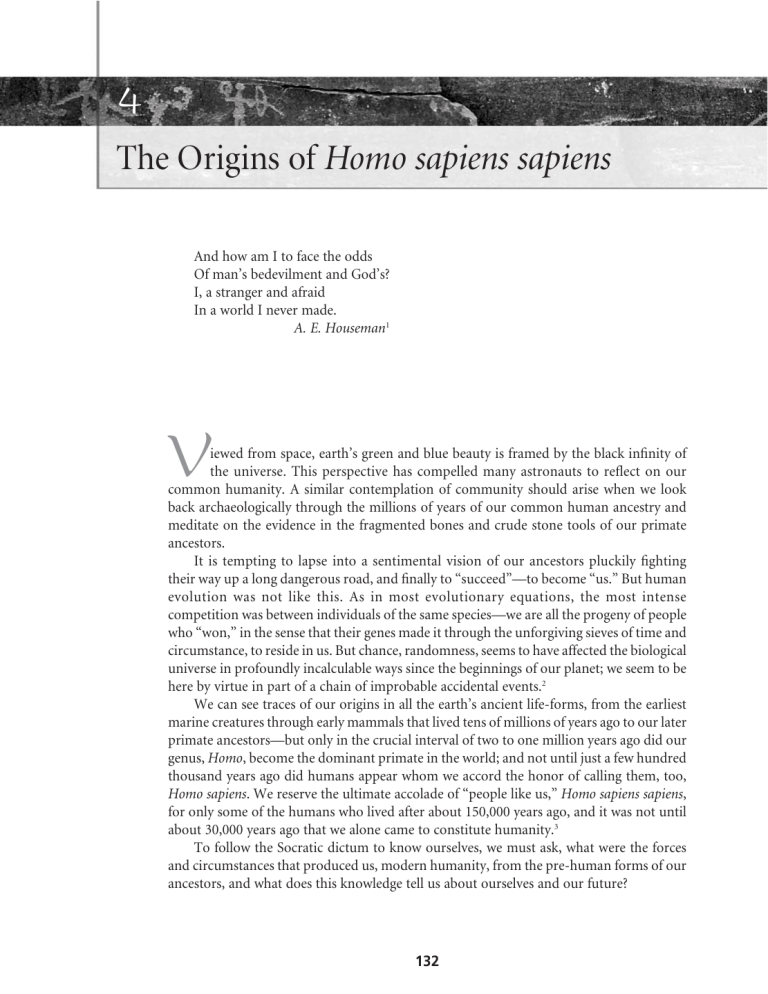 The Origins of Homo sapiens sapiens: Human Evolution & Radiation