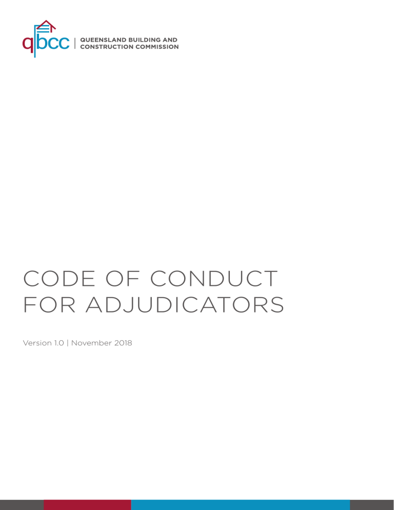 Adjudicator Code of Conduct: BIF Act Standards & Professionalism