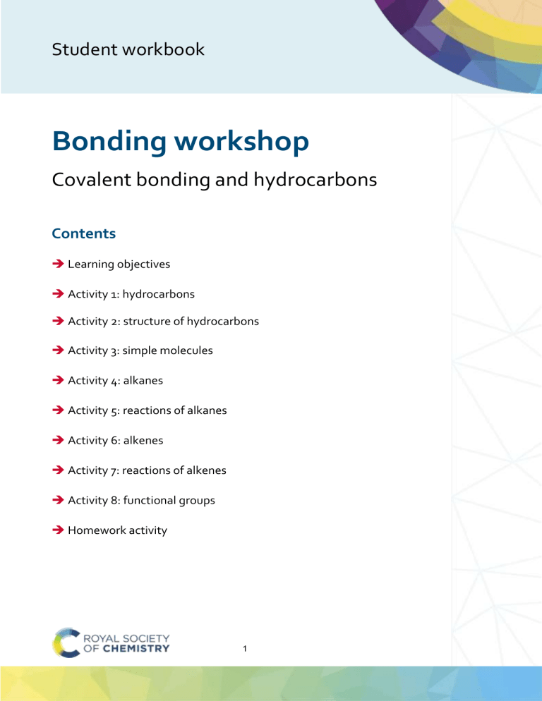 Covalent Bonding & Hydrocarbons: Student Workbook