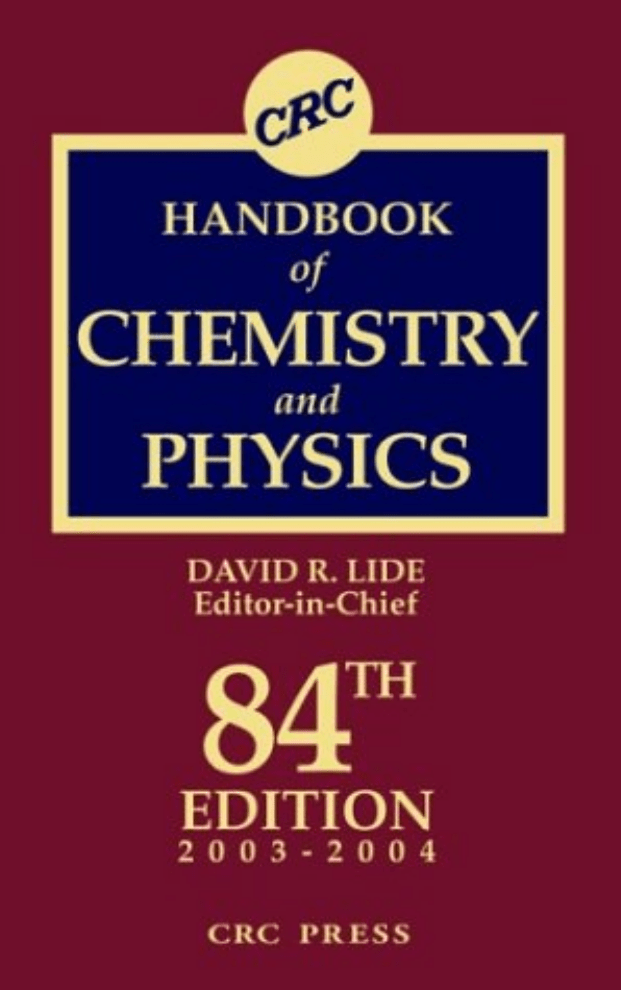 CRC Handbook of Chemistry and Physics, 84th Edition