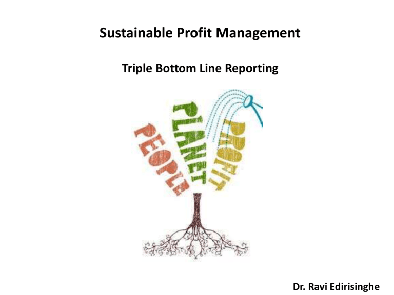 Sustainable Profit & Triple Bottom Line Reporting