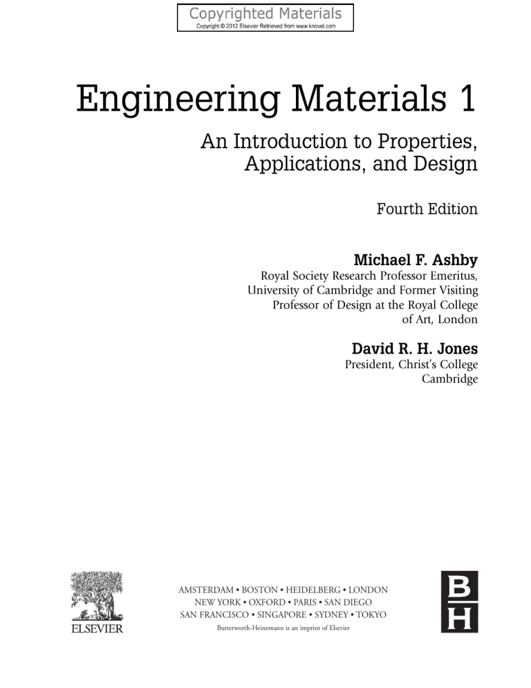 Engineering Materials 1: Properties, Applications, and Design - Fourth ...