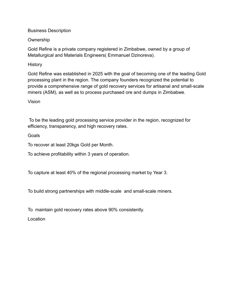 Business description