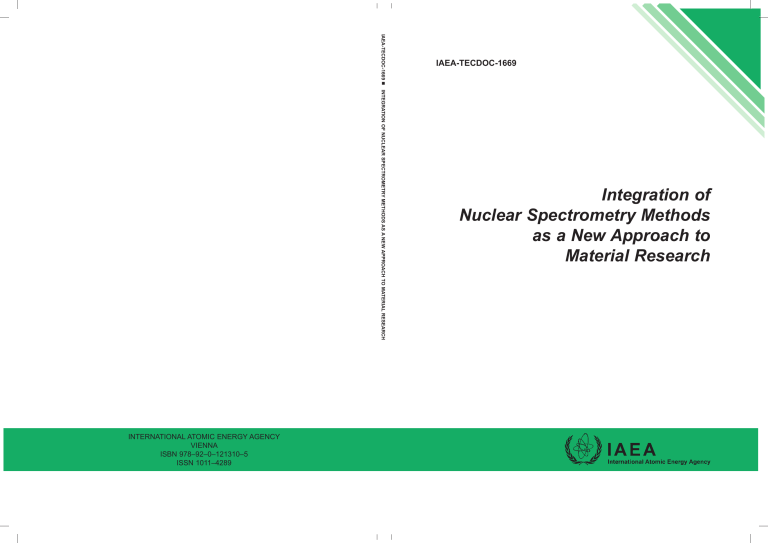 Nuclear Spectrometry Methods for Material Research: IAEA TECDOC-1669