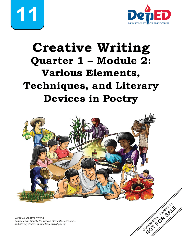 Creative Writing Module 2: Poetry Elements, Techniques & Devices