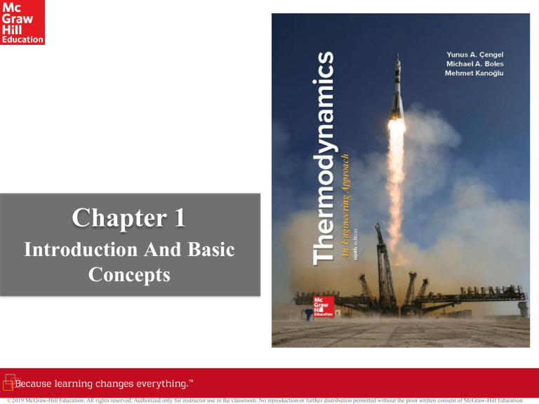 Thermodynamics: Introduction, Basic Concepts, Energy & Units (Chapter 1)