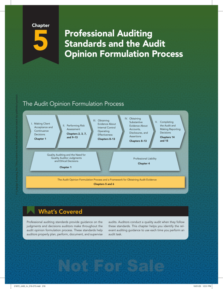 Auditing Standards & Audit Opinion Formulation Process - Chapter 5