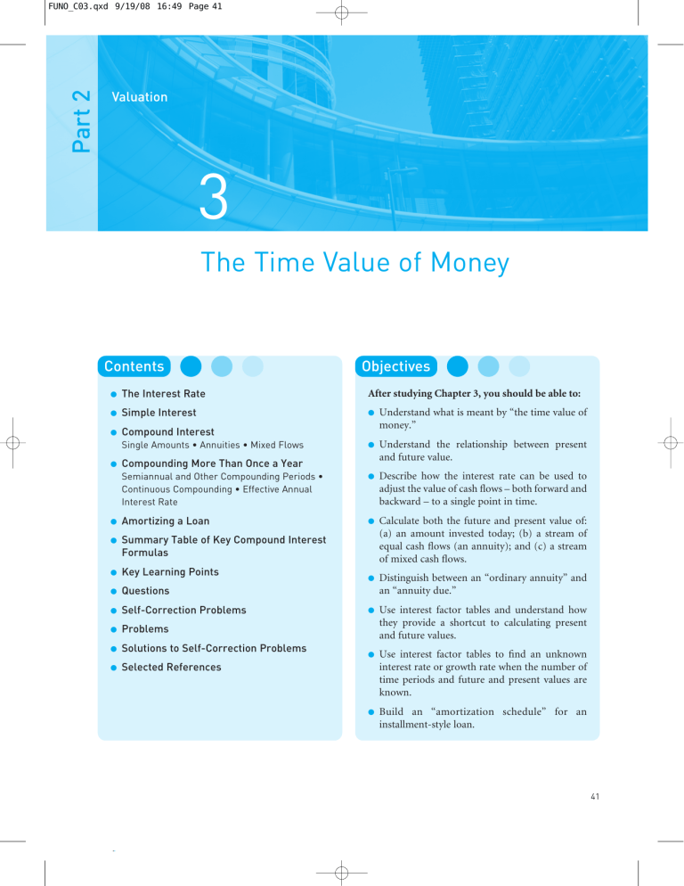 The Time Value of Money: Compound Interest & Loan Amortization