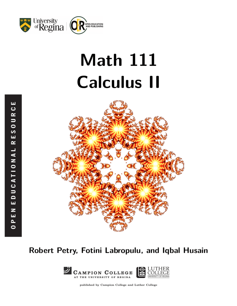 Calculus II Textbook: Integration, Sequences, Series