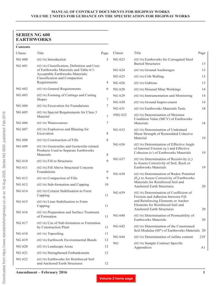 Highway Earthworks Manual: Specifications & Guidance