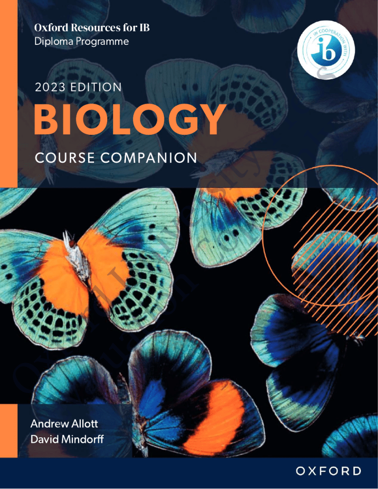 IB Biology Course Companion: Oxford Resources, 2023 Edition