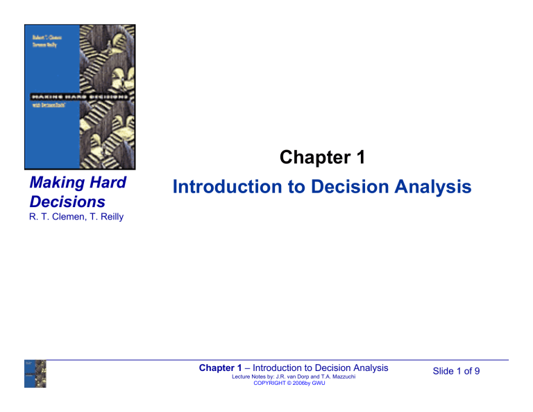 Decision Analysis: Introduction & Applications