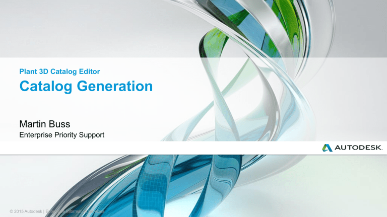 Autodesk Plant 3D Catalog Editor Guide