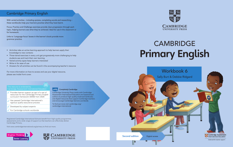 Cambridge Primary English Workbook 6: Practice & Challenge Exercises