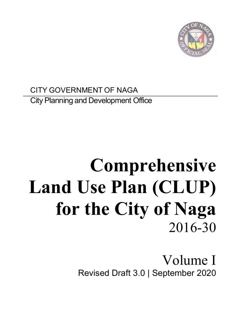 Naga City Comprehensive Land Use Plan (CLUP) 2016-2030
